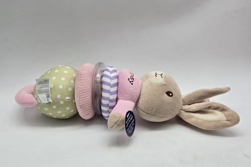 Flopsy Bunny Giggle Pull Toy Baby 11" Pink Peter Rabbit Rattle Stretch ...
