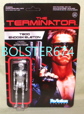 T800 ENDOSKELETON SILVER TERMINATOR ReAction Super7 Retro 3.75" Figure ...