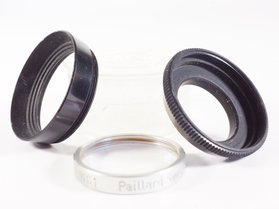 Paillard Bolex Filter Holder, Lens Hood & UV Filter For 8mm Movie ...