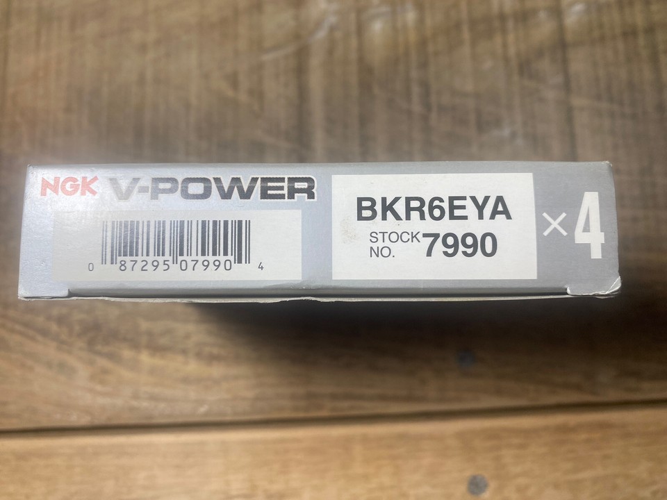(4) NGK (#7990) BKR6EYA V-Power Spark Plug - Set of 4 - NEW IN BOX | eBay