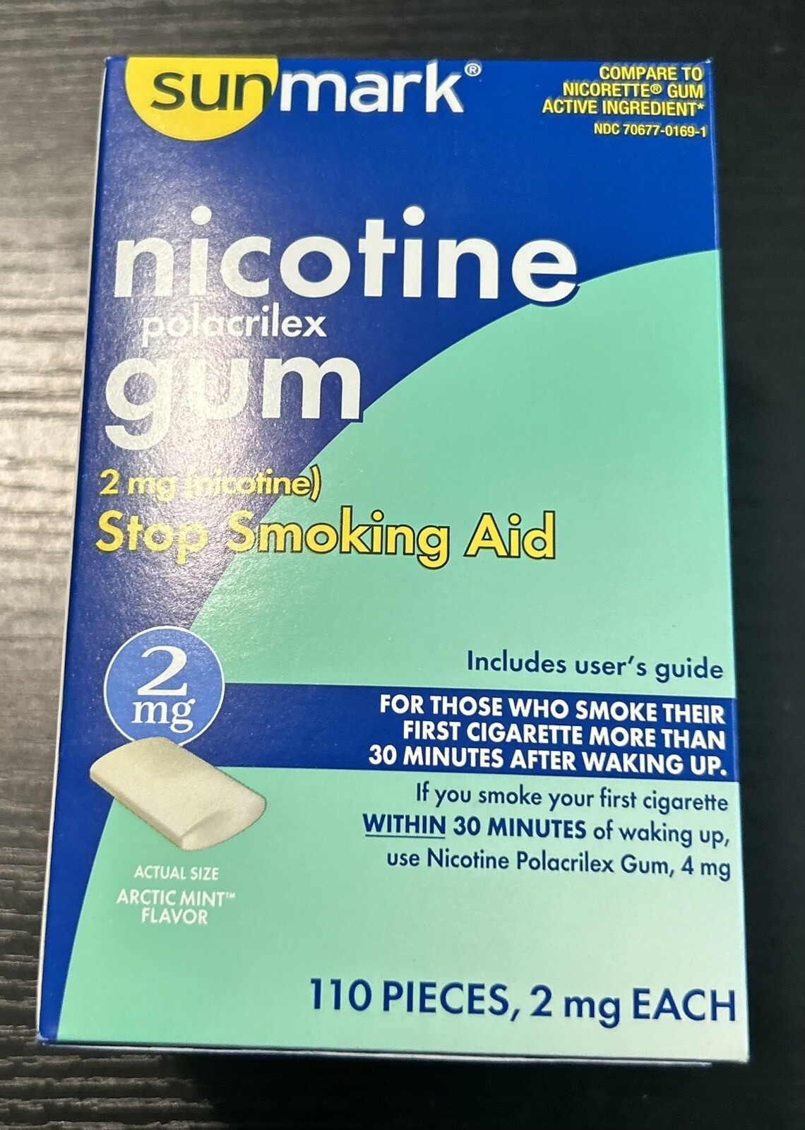 Sunmark Nicotine Polacrilex Gum 2 MG Original Flavor 110 Each for sale ...
