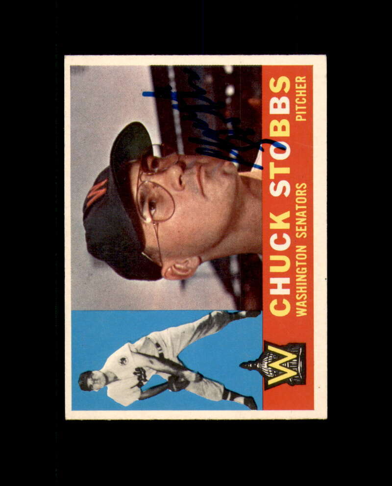 Chuck Stobbs Hand Signed 1960 Topps Washington Senators Autograph | eBay