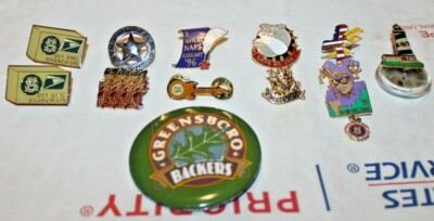 Lot of 10 National Association of Postal Supervisors Pins Buttons Post ...