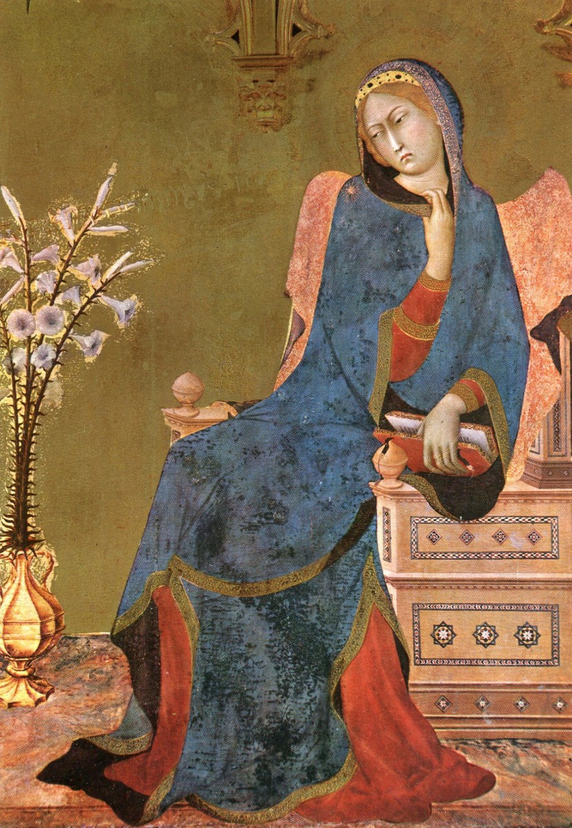 Simone Martini Annunciation Detail In