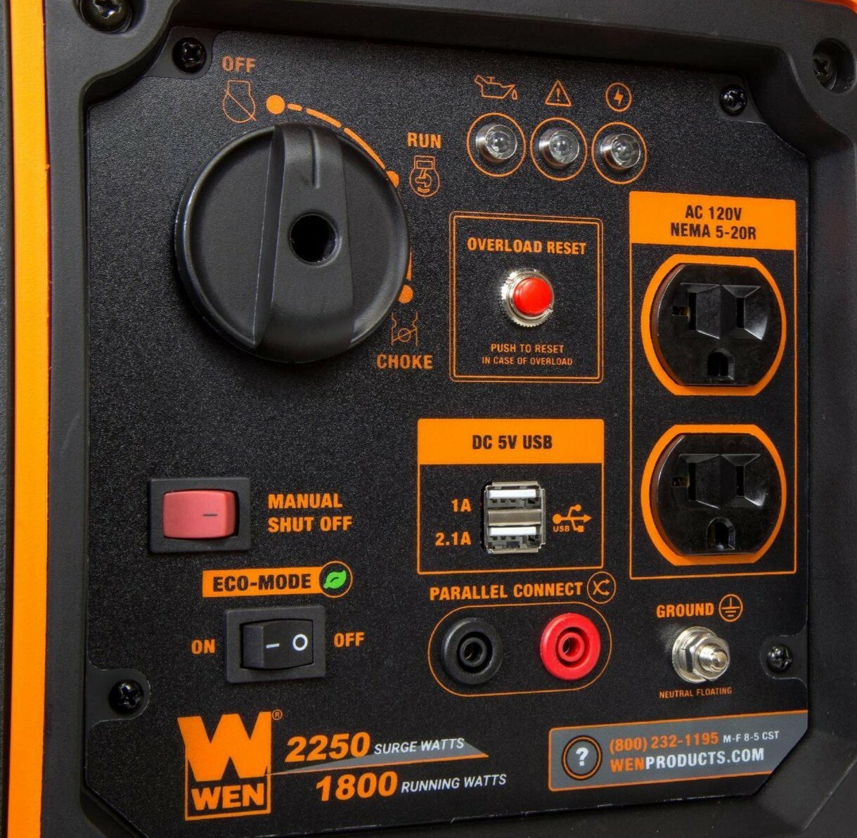 WEN 56225i 2250W Super Quiet Portable Inverter Generator – NMATH WEN 56225i 2250W Super Quiet Portable Inverter Generator – NMATH