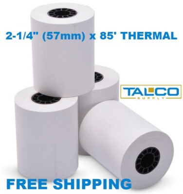 (50) CASIO CE-T100 (2-1/4" x 85') THERMAL PAPER ROLLS ~FAST FREE ...