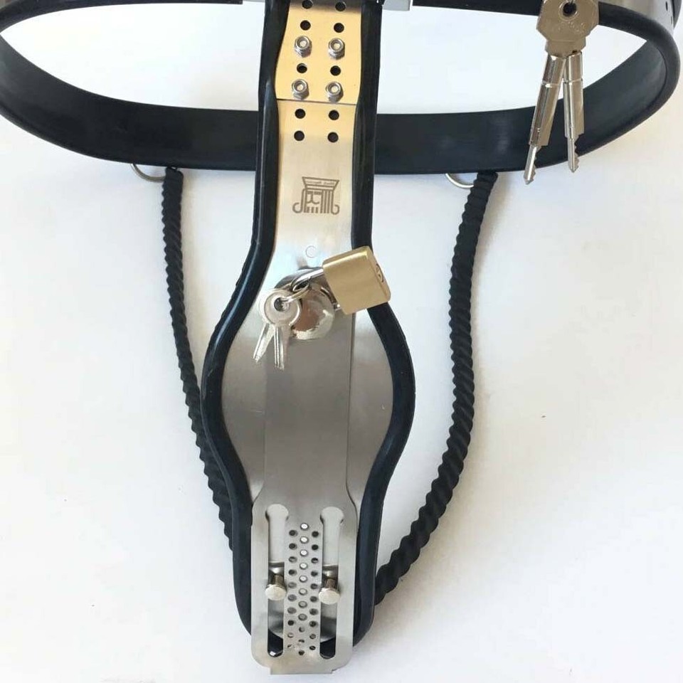 Stainless Steel Chastity Belt Y-Type Adjustable Waist Size Double Wire ...