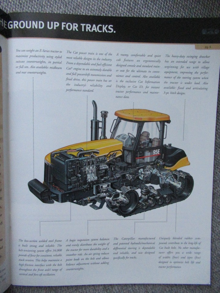 2001 CAT Caterpillar Challenger Tractor Brochure Models 65E 75E 85E 95E ...