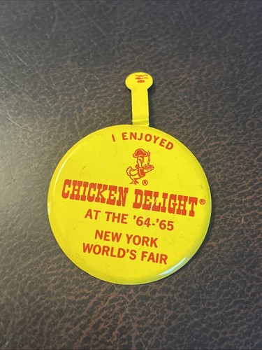 Vtg Retro Folding Pin Button 1064 1965 Worlds Fair Chicken Delight ...