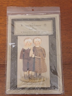 Very Best Patterns By Gail Wilson 9" Hannah Dolls Boy, Girl, And Cat ...