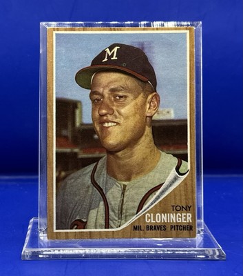 1962 Topps Baseball #63 Tony Cloninger Milwaukee Braves | eBay