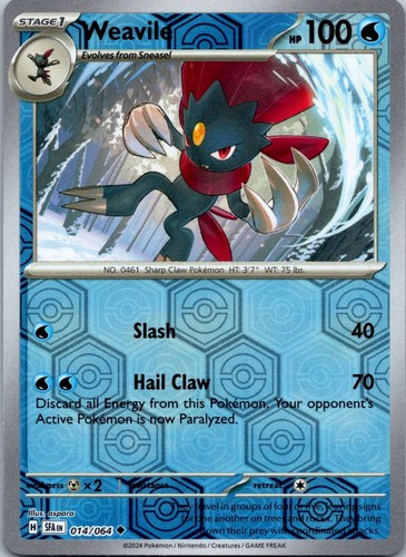 Weavile Reverse Holo Uncommon SV: Shrouded Fable 014/064 NM | eBay