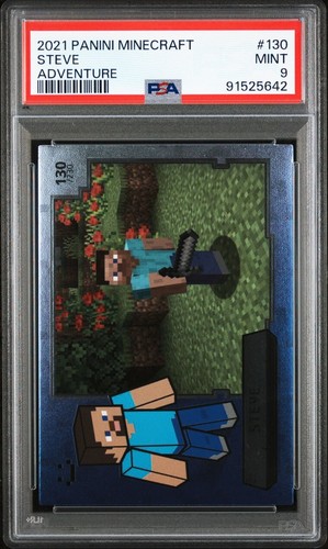 2021 Panini Mojang Minecraft Steve Foil Adventure #130 Trading Card PSA ...