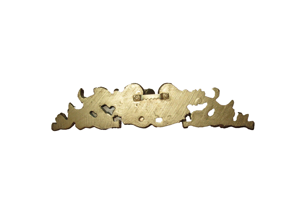 Small Vintage Gold Gilt Baroque Carved Wood Wall Trim Pediment Door ...