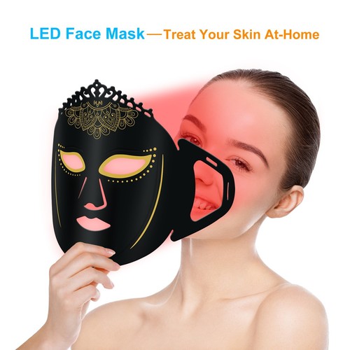 7 Color Light Therapy Led Lighted Face Mask Siliconefor Fade Scars ...