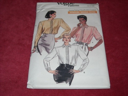 🌸 VOGUE #7281 - LADIES ( 3 STYLE ) SHORT or LONG SLEEVE BLOUSE PATTERN ...