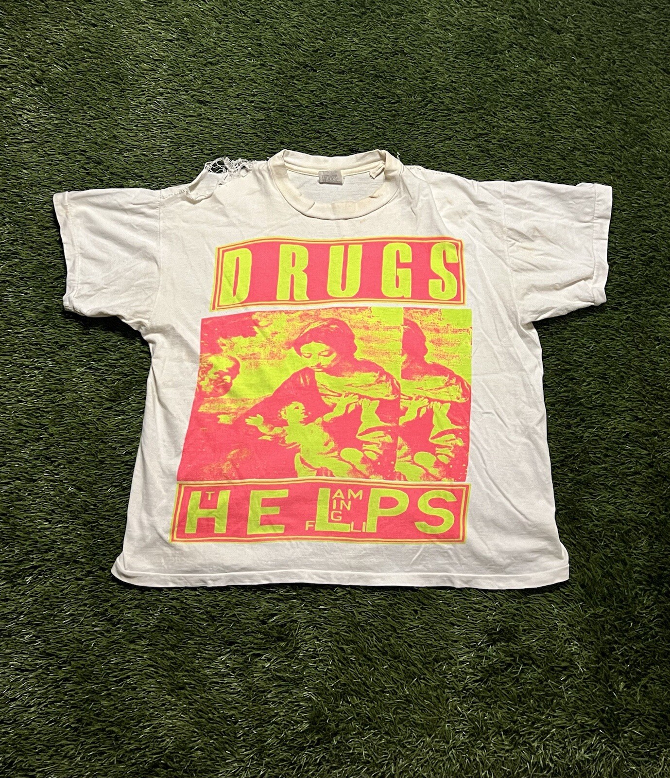 vintage 80s 90s The Flaming Lips “Drugs Helps” single… - Gem