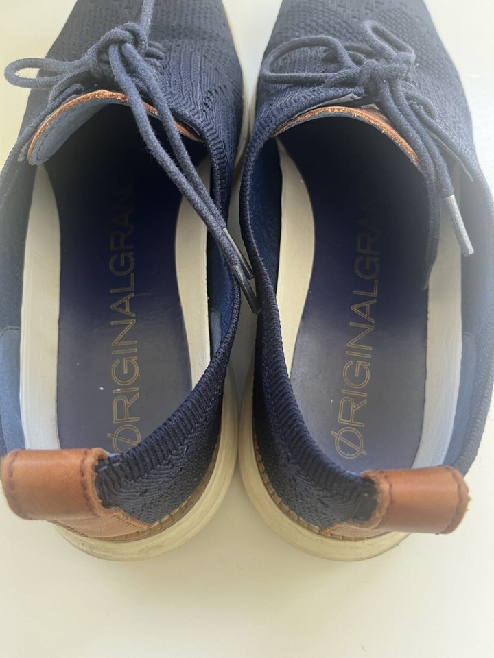 Cole Haan Original Grand Stitchlight Knit Wingtip Oxfords Blue Mens 9 ...