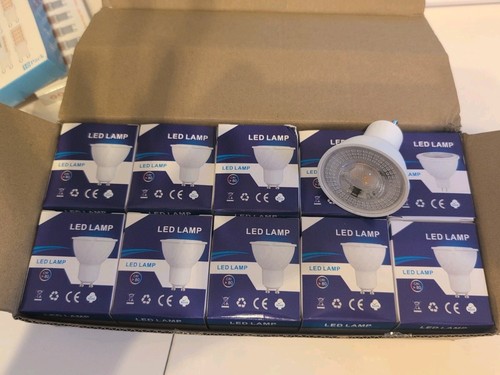 5W GU10 LED Frosted Lens Bulbs, Warm White - 10 Pack 3000k ...