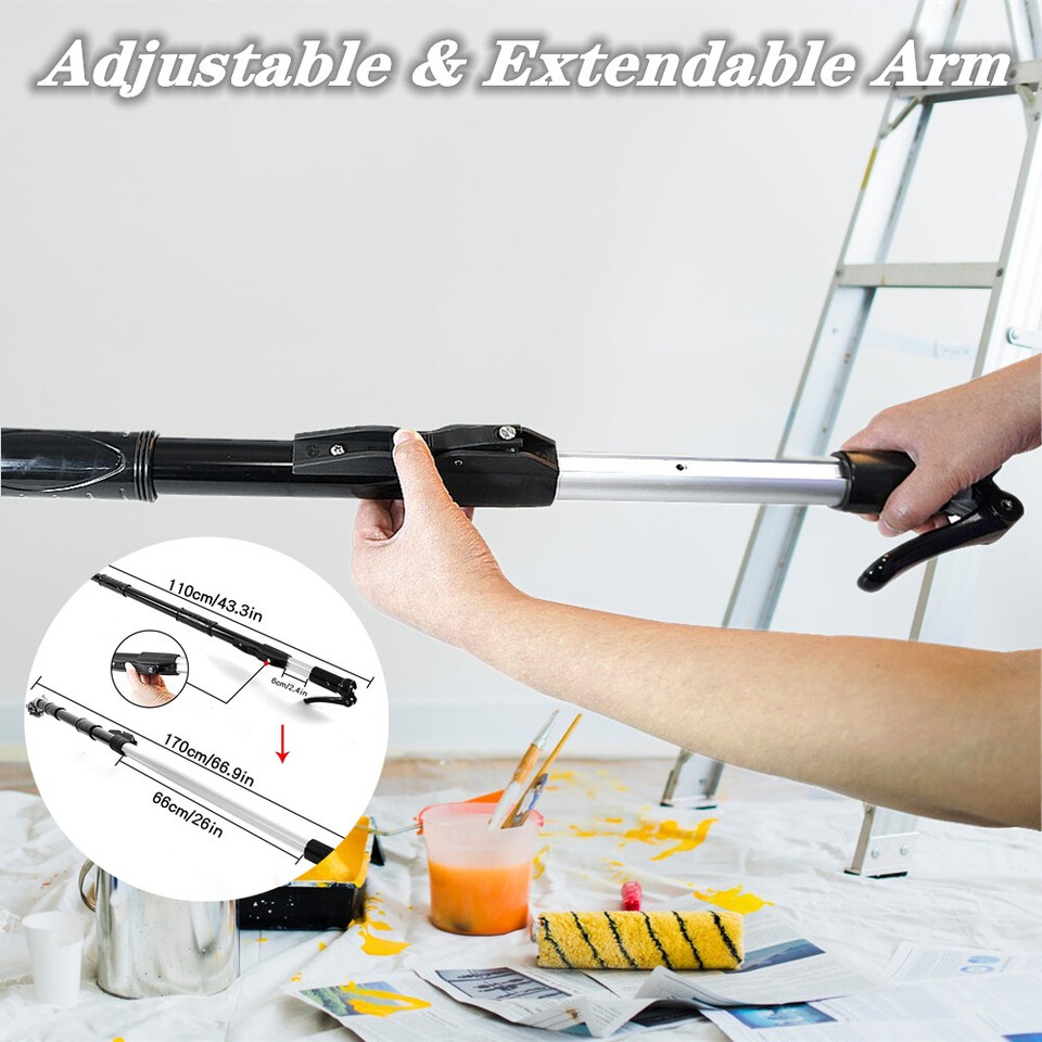 Drywall Taping Tools Extendable Flat Box Handle from 41- 63in Fix Angle ...