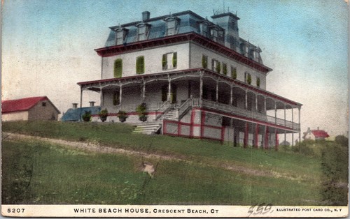 White Beach House Crescent Beach CT 1903 Postcard C79 | eBay