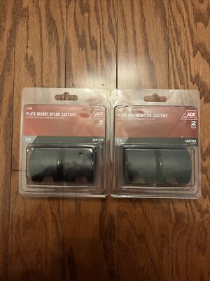 2 TWINS Ace Brand 51386 Plate Mount Two Wheel Nylon Casters 2" 75Lb ...