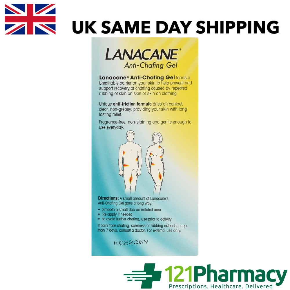 LANACANE Anti Chafing Gel 28g Anti-Friction Cream Thigh Rubbing Running ...