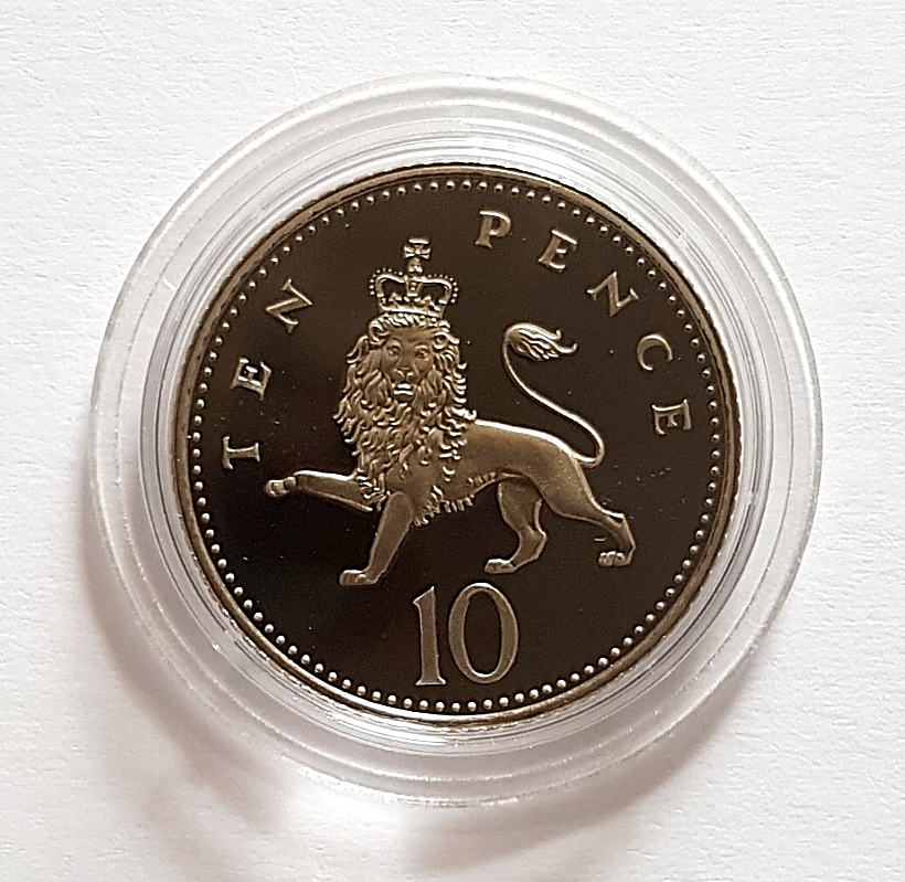 1983 - 2008 The Royal Mint Crowned Lion PROOF Ten pence 10p coin ...