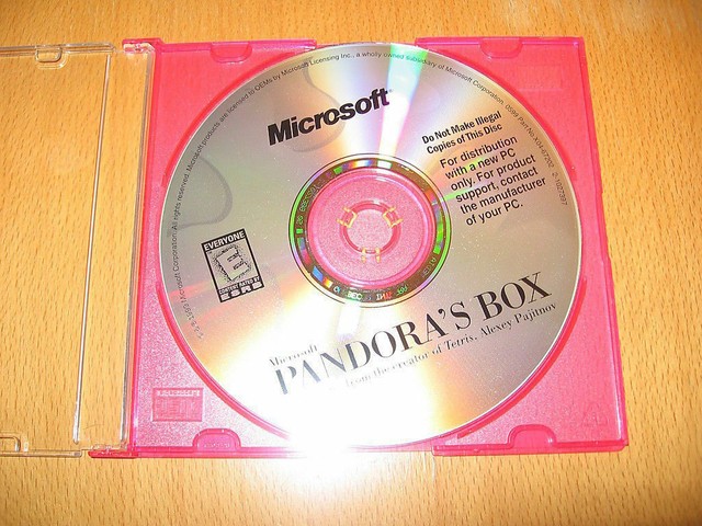 Microsoft Pandora's Box PC CDROM 350 puzzles 1995/98 RARE OOP XPLOSIVE ...