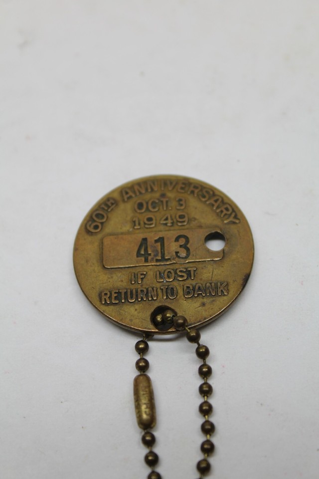 1949 1st First National Bank of Middleburg PA Security Key Chain ID | eBay