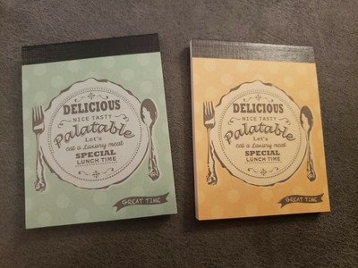 KYOWA JAPAN Lot 2 Mini Notebook Memo Pads Let's Eat A Meal Delicious ...