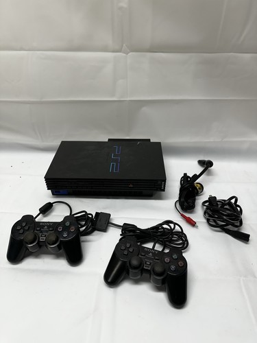 Sony PlayStation 2 PS2 Fat Console SCPH-50001 W/ Cables, 2 Controllers ...