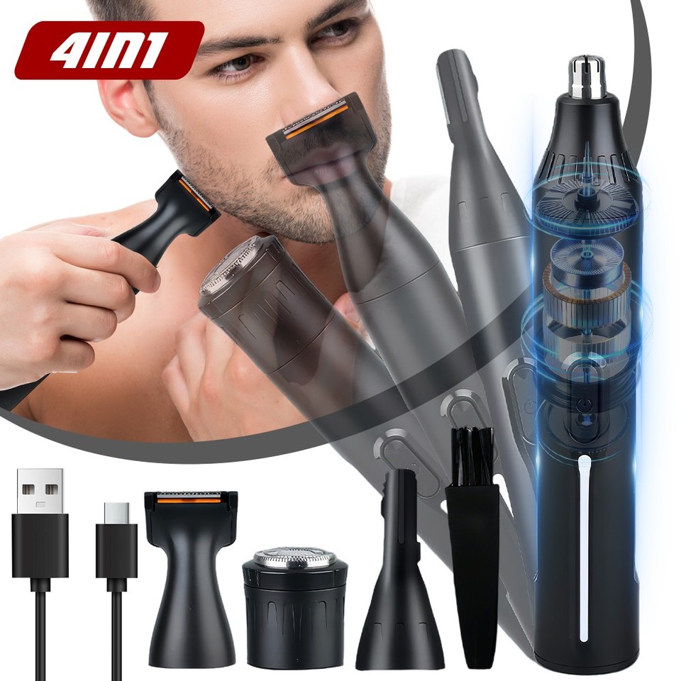 Electric Men Ear Beard Nose Hair Trimmer Eyebrow Mustache Remover ...