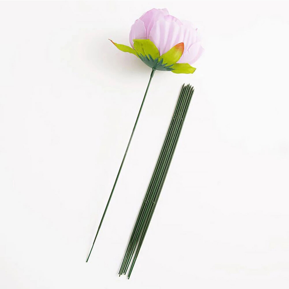 100 Pcs DIY Flower Stem Fake Floral Plastic Rod Kit Stems for Fabric ...