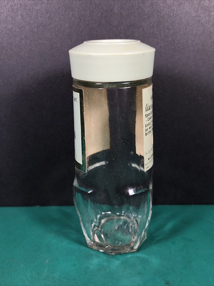 Vintage McCormick | Spanish Saffron | Spice Jar | Green Lid | Empty | eBay