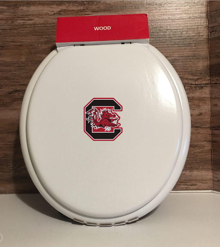 South Carolina Gamecocks Wood Standard Toilet Seat Man Cave Bathroom ...