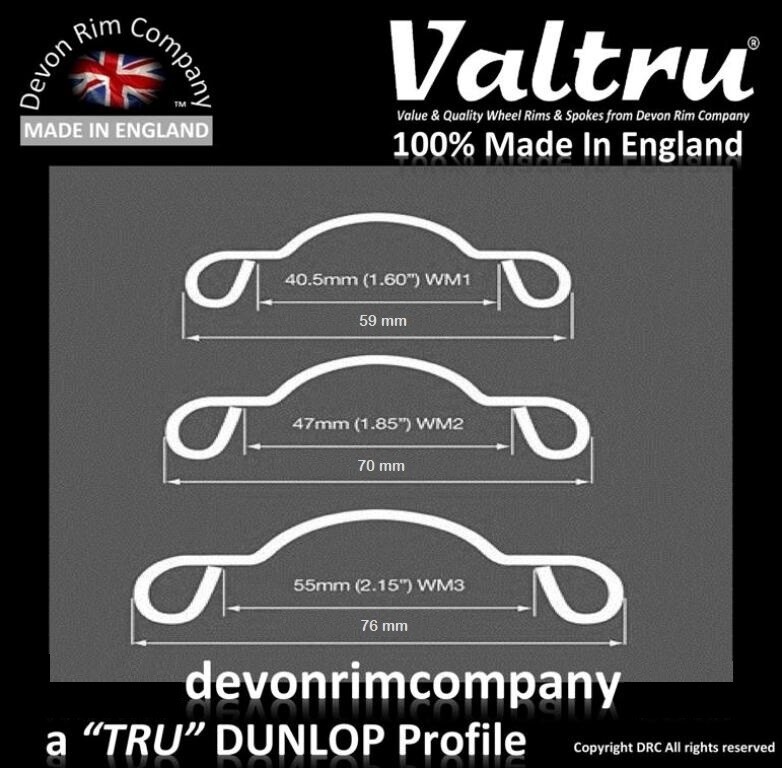 MC284-KIT 19" WM2 Wheel Rim & Spoke kit Triumph TR7 T140 T150 T160 Disc ...