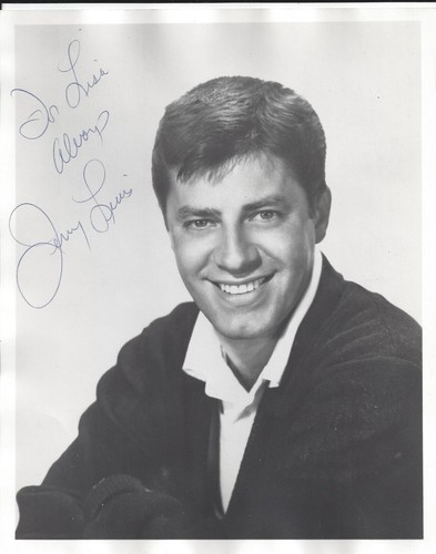 Rare SIGNED JERRY LEWIS Vintage 8x10 Glossy Photo Celebrity AUTOGRAPH ...