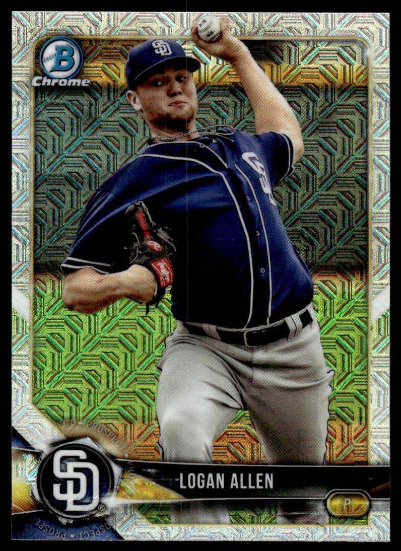 2018 Bowman Mojo BCP99 Logan Allen San Diego Padres Baseball Card | eBay