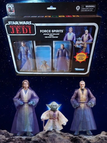 FORCE SPIRITS 3 GHOSTS ANAKIN YODA OBI-WAN 1:12 6" STAR WARS 40TH BLACK SERIES 5010996134554| eBay