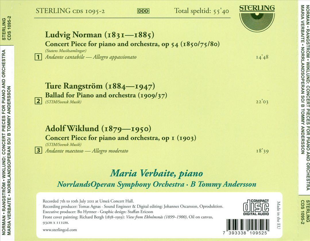 MARIA VERBAITE / B. TOMMY ANDERSSON LUDVIG NORMAN, TURE RANGSTRÖM ...
