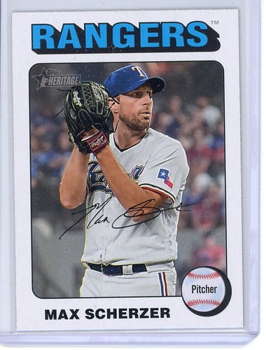2024 Topps Heritage Max Scherzer White Border Short Print!! Texas ...