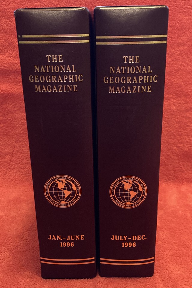 NATIONAL GEOGRAPHIC MAGAZINES 1996 12 Issues Complete Year in Slipcases ...