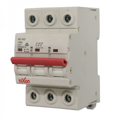 100AMP - 3 Pole Isolator Switchboard - Din Rail mount - Main Switch ...
