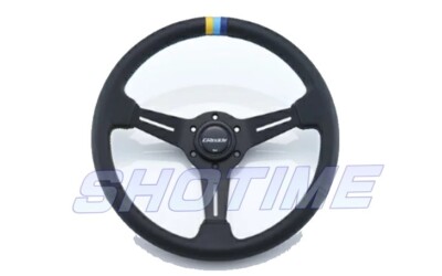 TRUST Greddy 340mm Sport Leather Steering Wheel R33 BCNR33 GTR SKYLINE ...