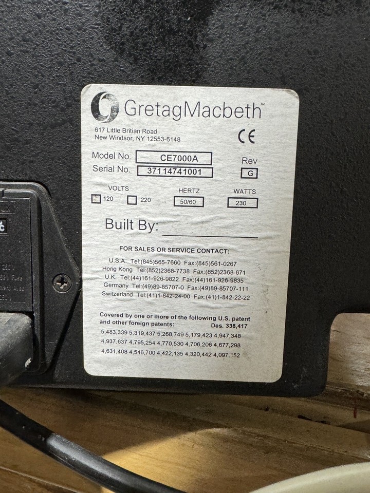 X-Rite Gretag Macbeth Color Eye 7000A Spectrophotometer CE7000A With ...