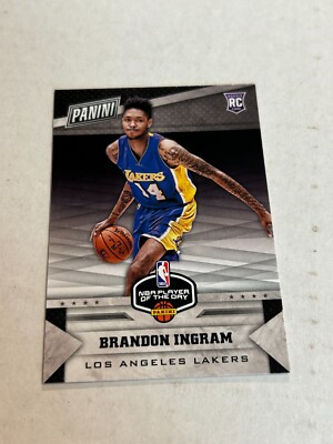 2016-17 PANINI NBA PLAYER OF THE DAY BRANDON INGRAM #39 ROOKIE LAKERS ...