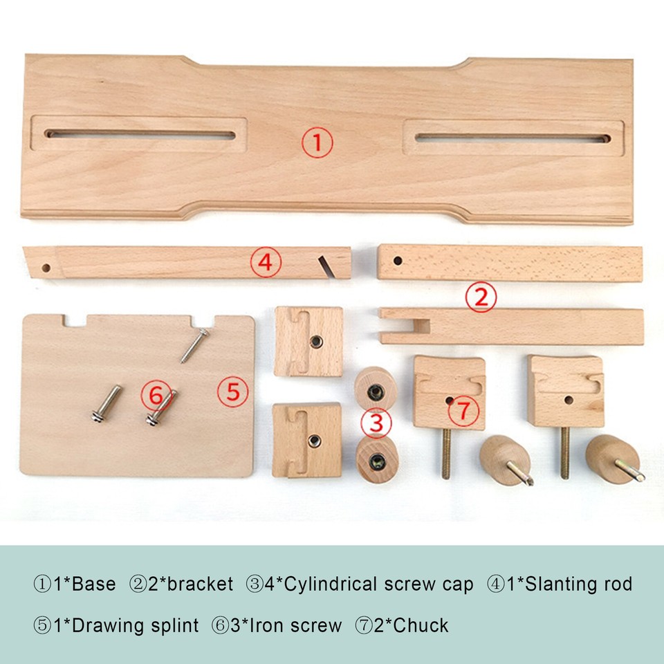 Wooden Embroidery Hoop Stand Cross Stitch Holder Portable Frame Rack ...