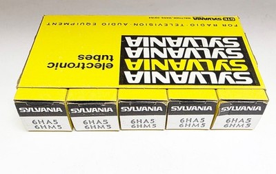 Sylvania 6HA5/6HM5 Triode Vacuum Tube: New Old Stock. 5/Lot: Great ...