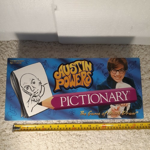 USAopoly Pictionary Board Game Austin Powers Edition Game of Quick Draw ...